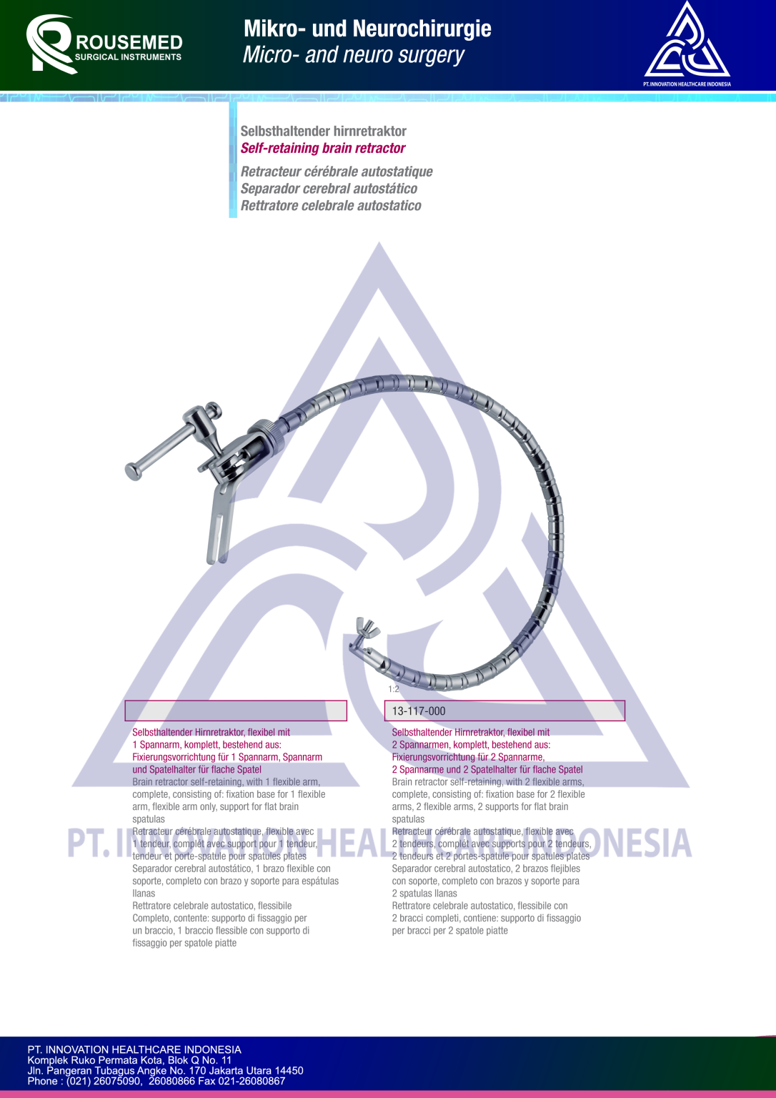 Self-retaining brain retractor - www.innovationindo.com
