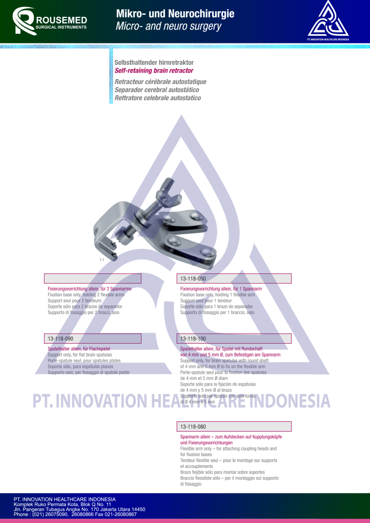 Self-retaining brain retractor - www.innovationindo.com