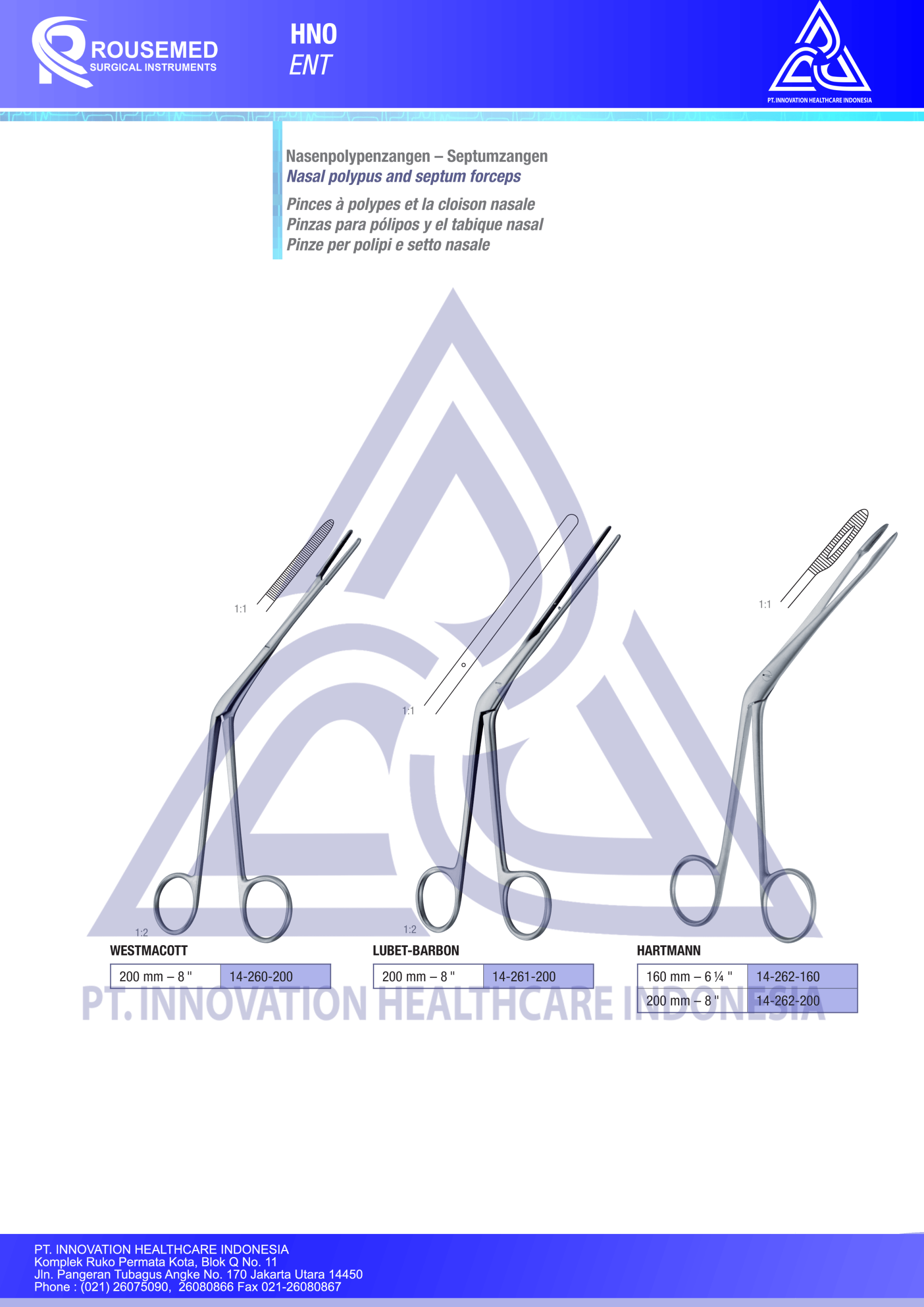 Nasal polypus and septum forceps - www.innovationindo.com